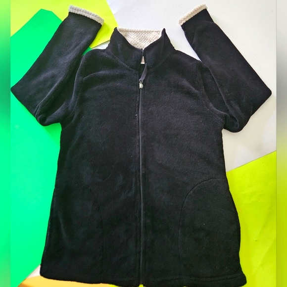 stan herman | Jackets & Coats | Stan Herman Womens Fleece Zipper Black ...